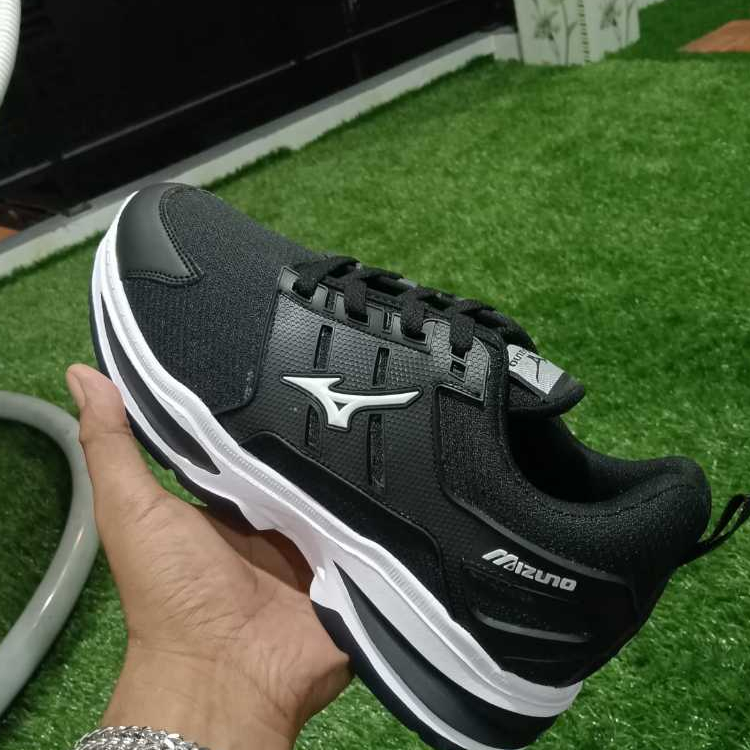 Jual Sepatu Sneakers Pria Wanita Sepatu Olahraga Jogging Fashion Sekolah Kerja Hitam Polos Full ...