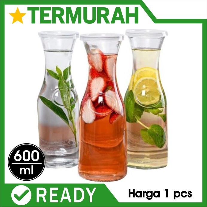 Jual Decanter Gelas Carafe Glass Karaf Juice 600ml pitcher botol kaca ...