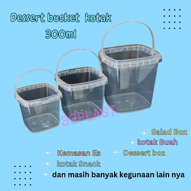 Jual Ember Dessert Kotak (SATUAN) KERANJANG PAIL Bucket es | Shopee ...