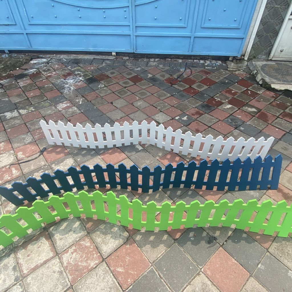 Jual pagar tinggi 40cm panjang -+ 220cm pagar dekorasi warna warni ...