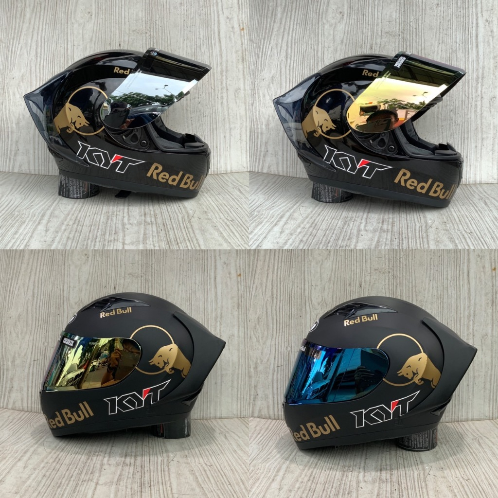 Jual HELM KYT R10 REDBULL GOLD 3D BLACK DOFF BLACK GLOSSY | HELM FULL ...