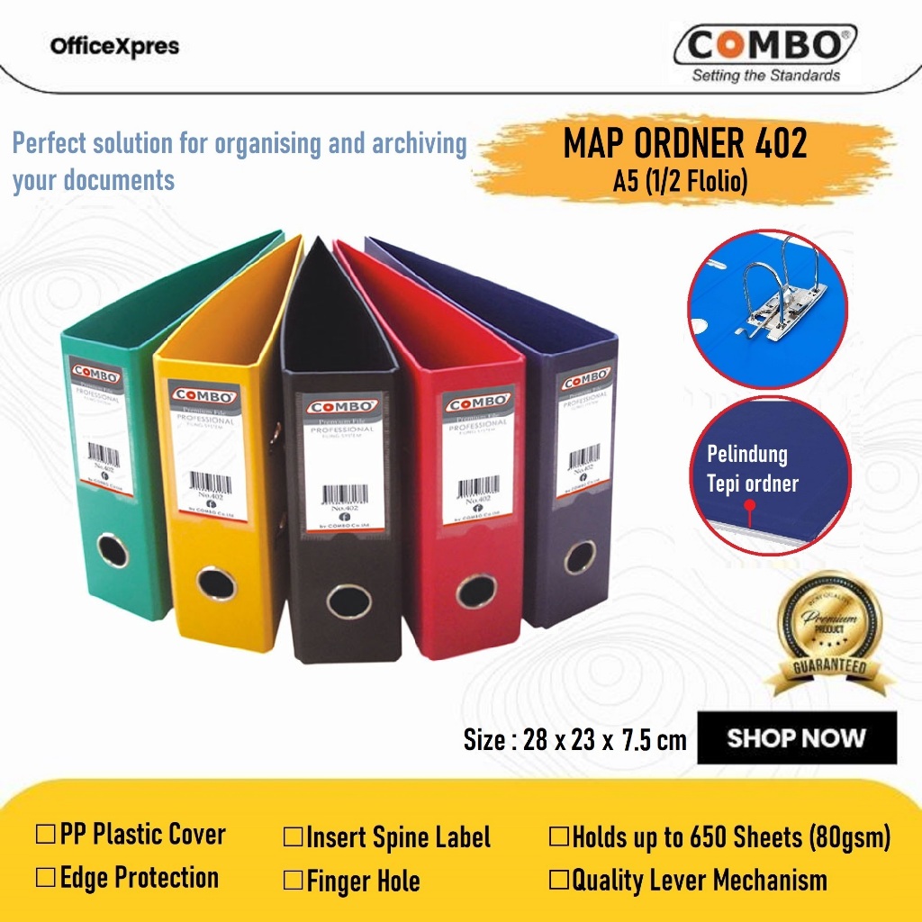Jual Odner PVC Colour / File Kwitansi / File Pvc 402 Warna Combo / Map Ordner Folder File A5 ...