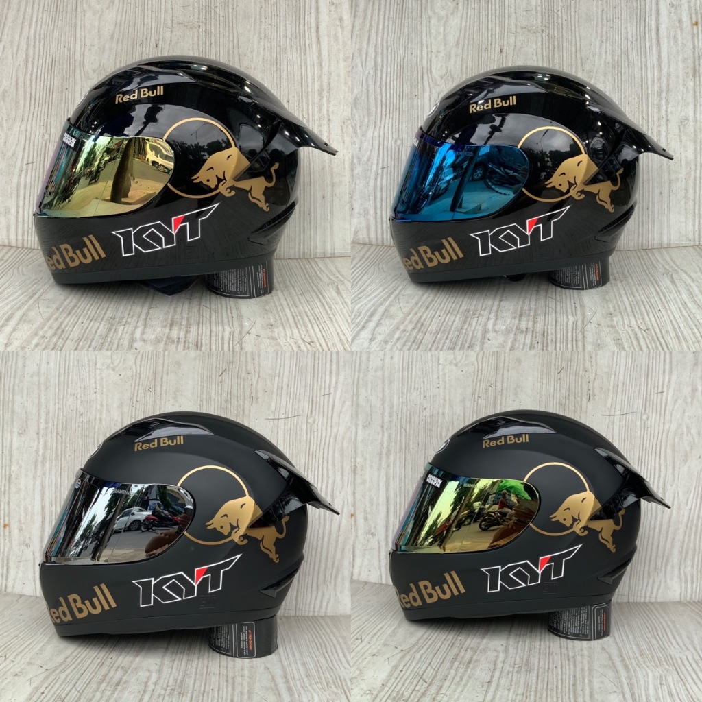 Jual HELM KYT R10 REDBULL GOLD BLACK DOFF BLACK GLOSSY | HELM FULL FACE ...