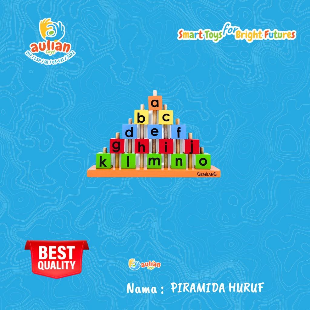 Jual PIRAMIDA ABJAD MAINAN KAYU/ MAINAN EDUKASI / ALAT PERAGA EDUKASI ...