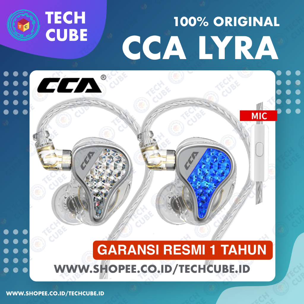 Jual CCA Lyra with Mic In Ear Earphone Headset Alt CRA CRA+ Plus KZ ESX ...