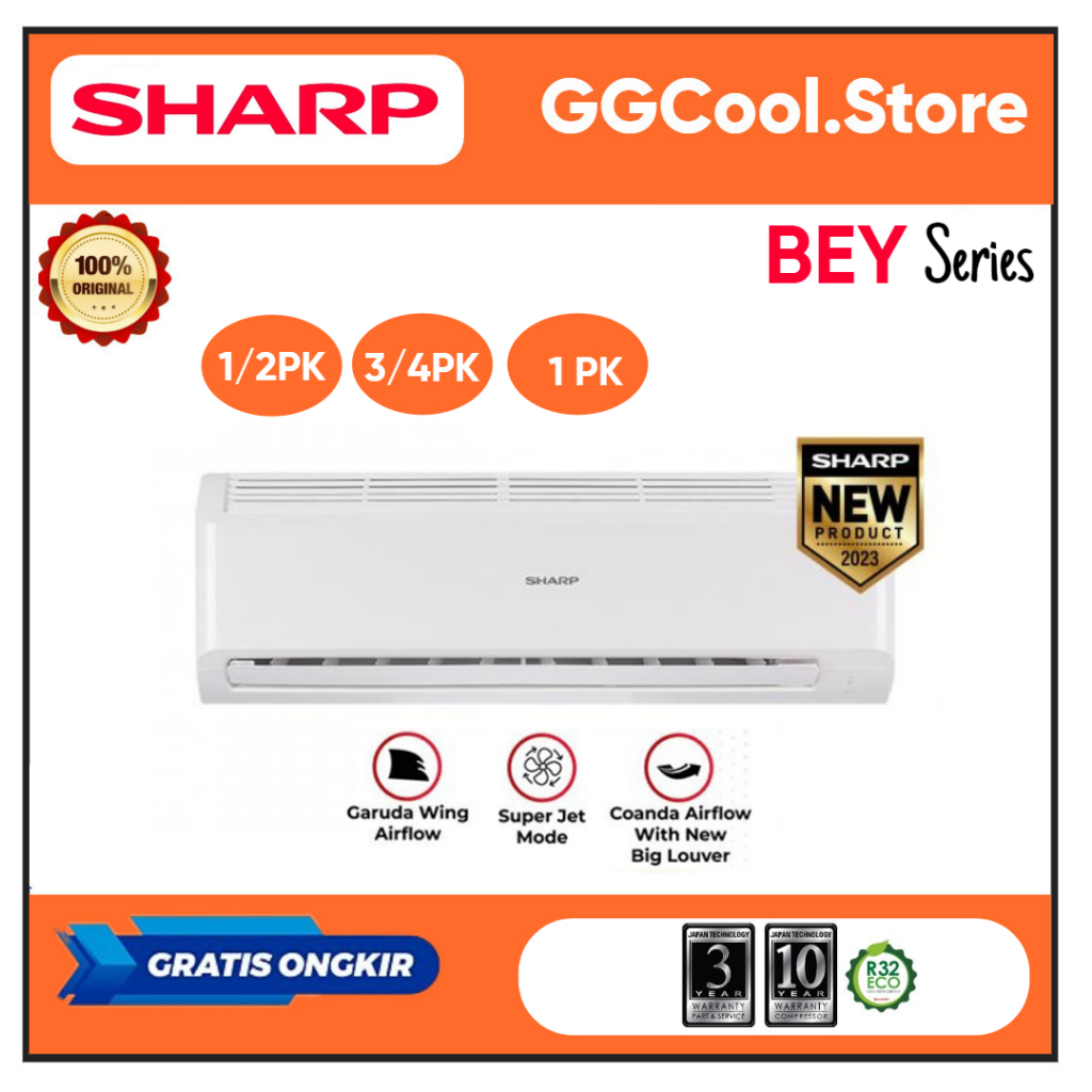 Jual AC Sharp 1/2 PK - 1 PK AC Standard Sharp AHA05BEY / AHA07BEY ...