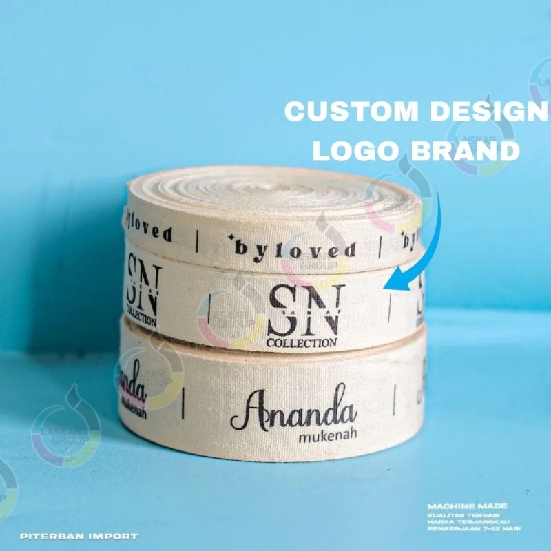 Jual Label Katun Label Baju Custom Label Hijab Katun Label Katun 15 ...