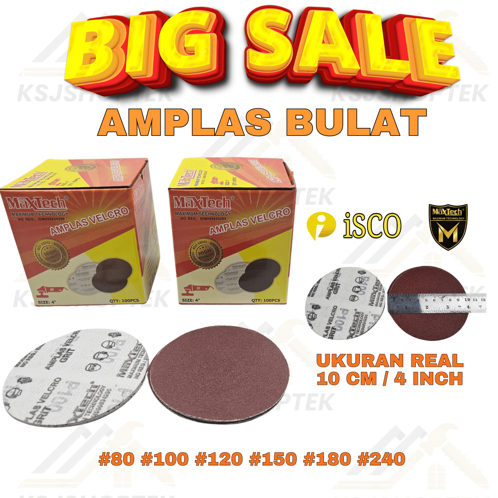 Jual Amplas Bulat 4 Inch, Ampelas Bulat Termurah Jaminan / Sanding ...