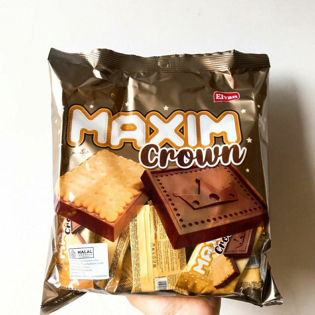 Jual ELVAN MAXIM CROWN COKELAT BISKUIT | Shopee Indonesia