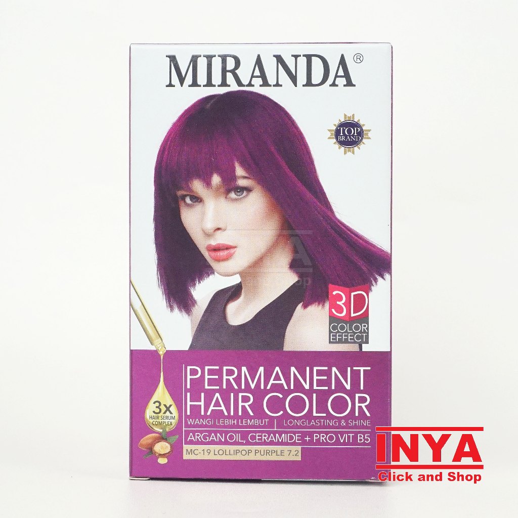 Jual Semir Rambut MIRANDA MC-19 PURPLE 7.2 - Pewarna Rambut (30mlx2 ...