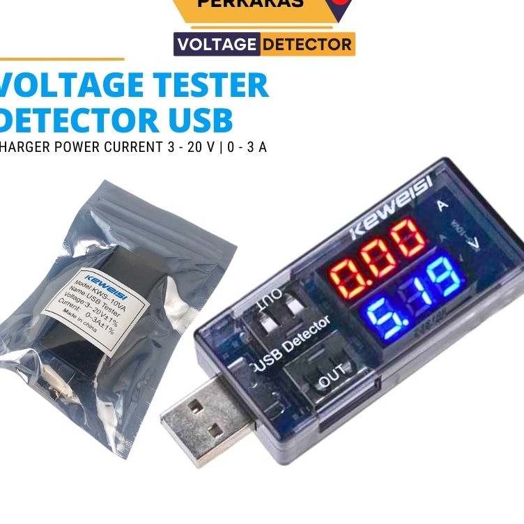 Jual NYa USB Voltage Tester Power Charger Detector | Shopee Indonesia