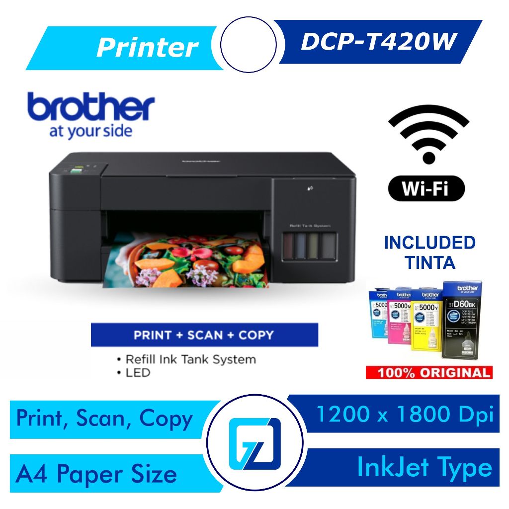 Jual Printer Brother DCP-T420W / 420W / T420 Garansi Resmi All in One ...