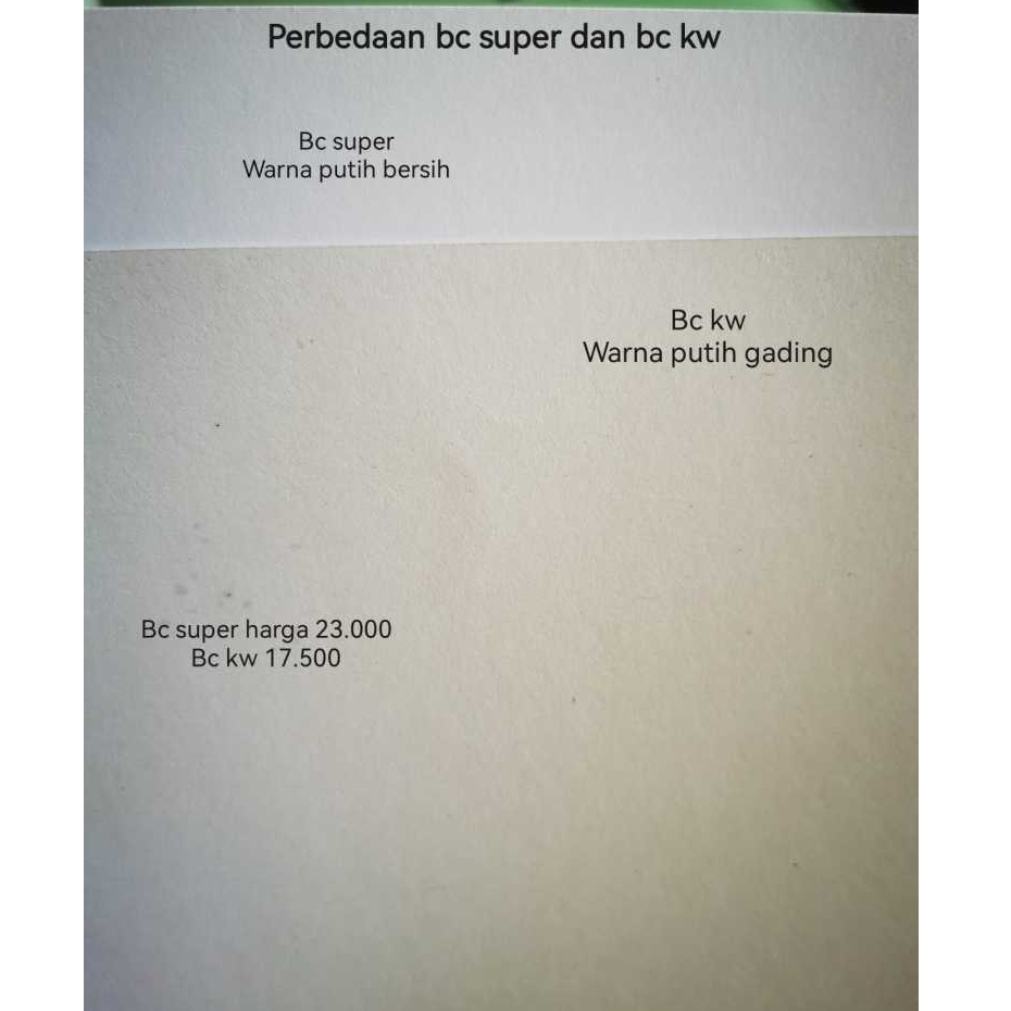 Jual KERTAS COVER JILID MANILA F4 KW BRIEF CARD (BC) FOLIO KERTAS ...