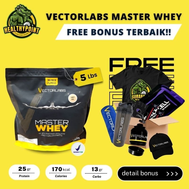 Jual Vectorlabs master whey 5 lbs whey protein isolate blend ...