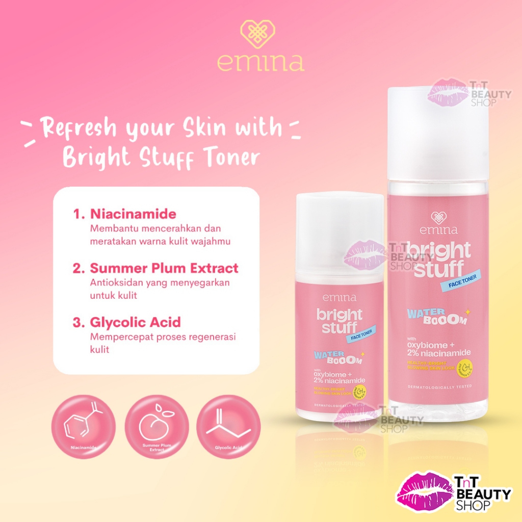 Jual EMINA Bright Stuff Face Toner 50ml - 100ml - Toner Wajah Cerah ...