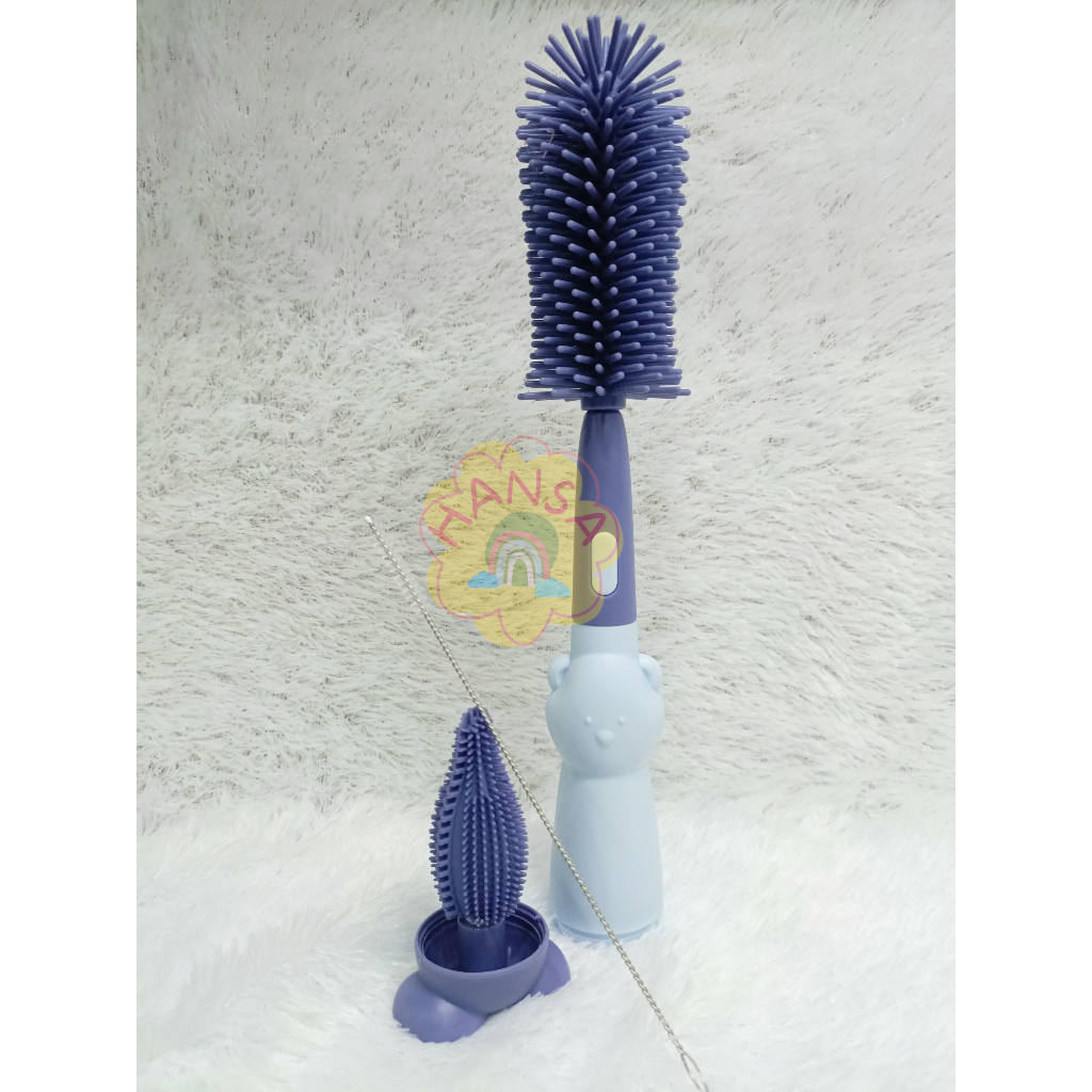 Jual Sikat Botol Set 3 in 1 Sikat Cuci Botol Bayi Silicon Portable ...