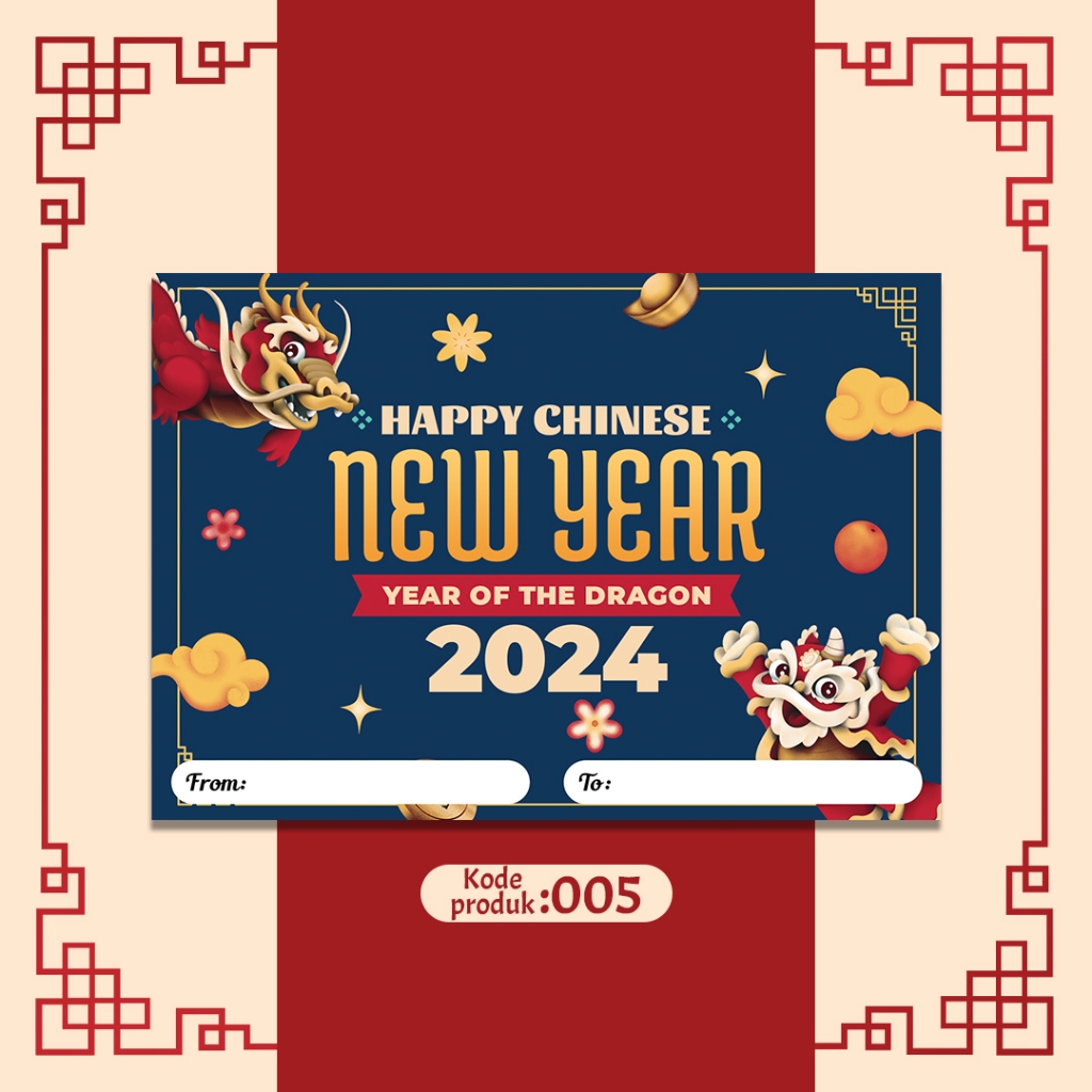 Jual KARTU UCAPAN IMLEK / CHINESE NEW YEAR 2024 /GREETING CARD | Shopee ...