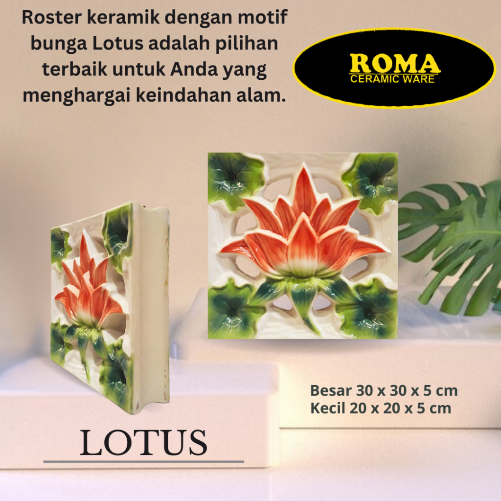 Jual Roster Keramik Roma Lotus / Loster / Anti Tampias / Lubang Angin ...