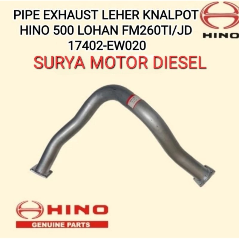 Jual PIPE EXHAUST LEHER KNALPOT HINO 500 LOHAN FM260TI/JD 17402-EW020 ...