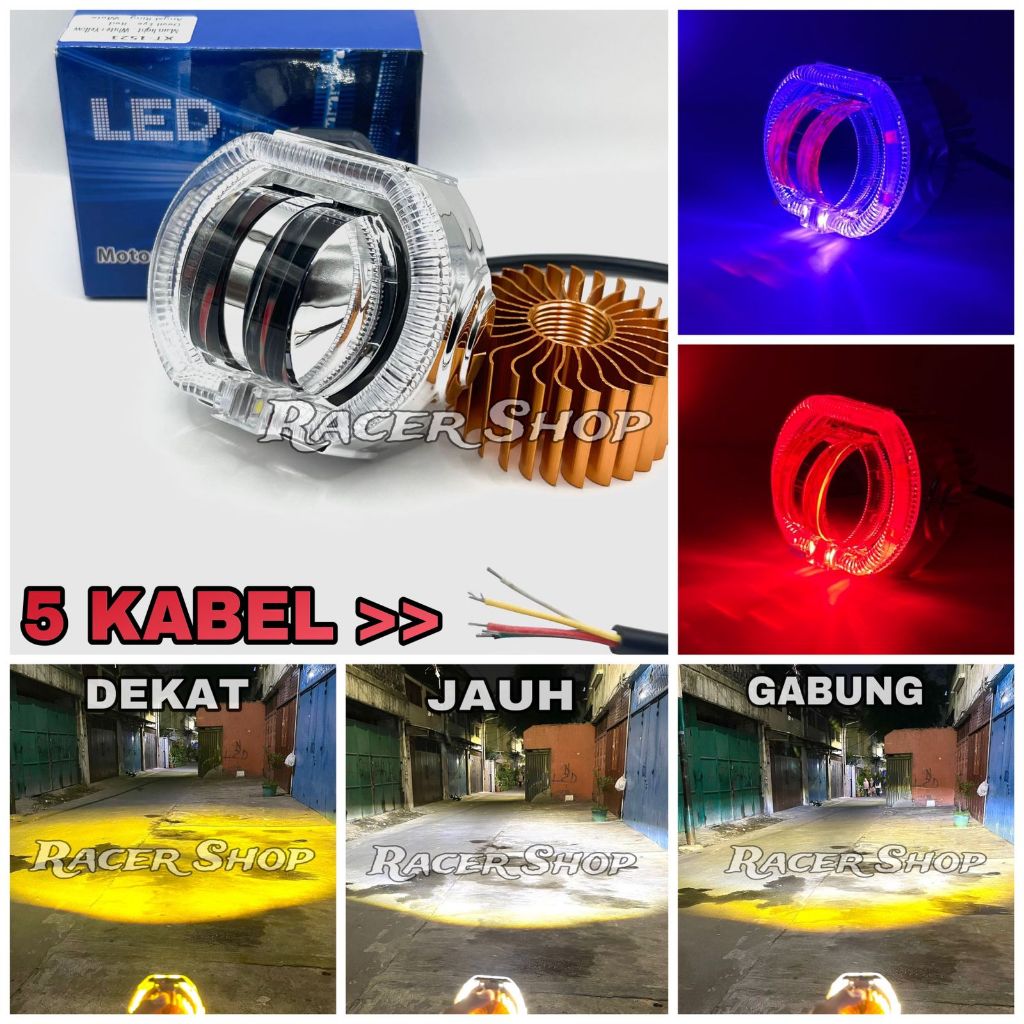 Jual Biled KW Biled Ala ala Biled Projie Daymaker Biled 2 Lensa 2.5inc ...