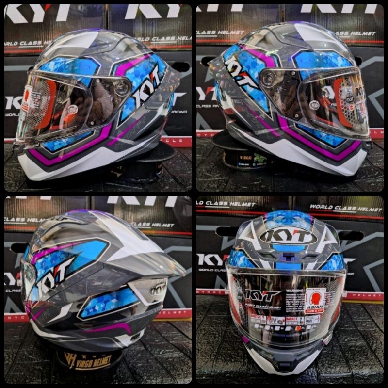 Jual HELM KYT STRIKER AF37 REP / WHITE BLACK STANDAR | Shopee Indonesia