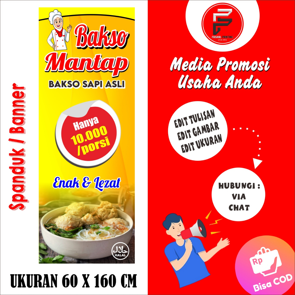 Jual Spanduk Warung Bakso / Banner Mie Baso / Spanduk Mie Bakso ...