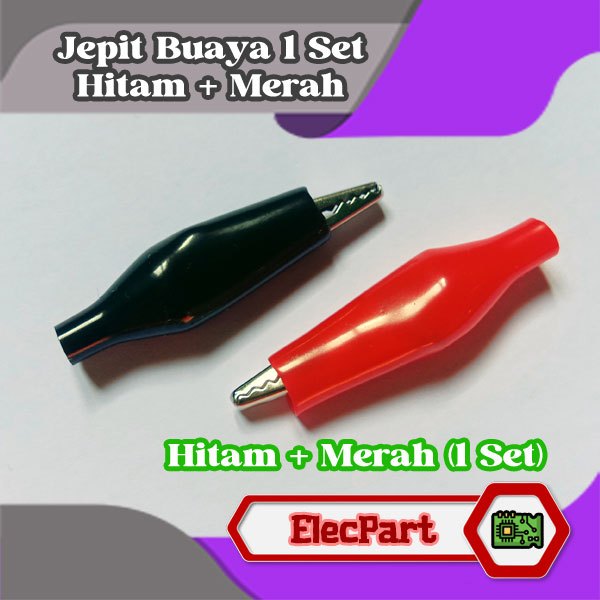 Jual 1SET Klip Buaya / Jepit Buaya Kecil Merah + Hitam (1 SET ...