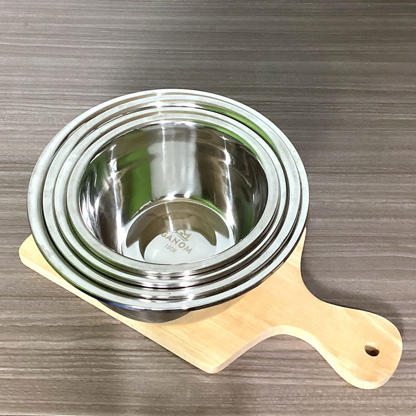 Jual Mixing Bowl - Baskom Stainless Steel ORI Merk GANOM | Shopee Indonesia