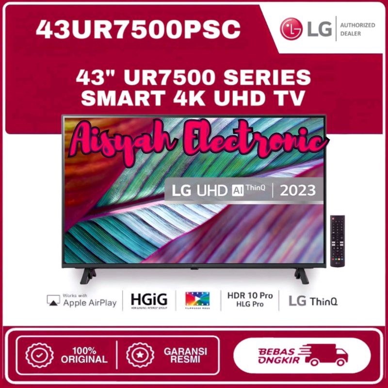 Jual SMART TV LG 43UR7500PSC 43 INCI UHD 4K NEW SERIES | Shopee Indonesia