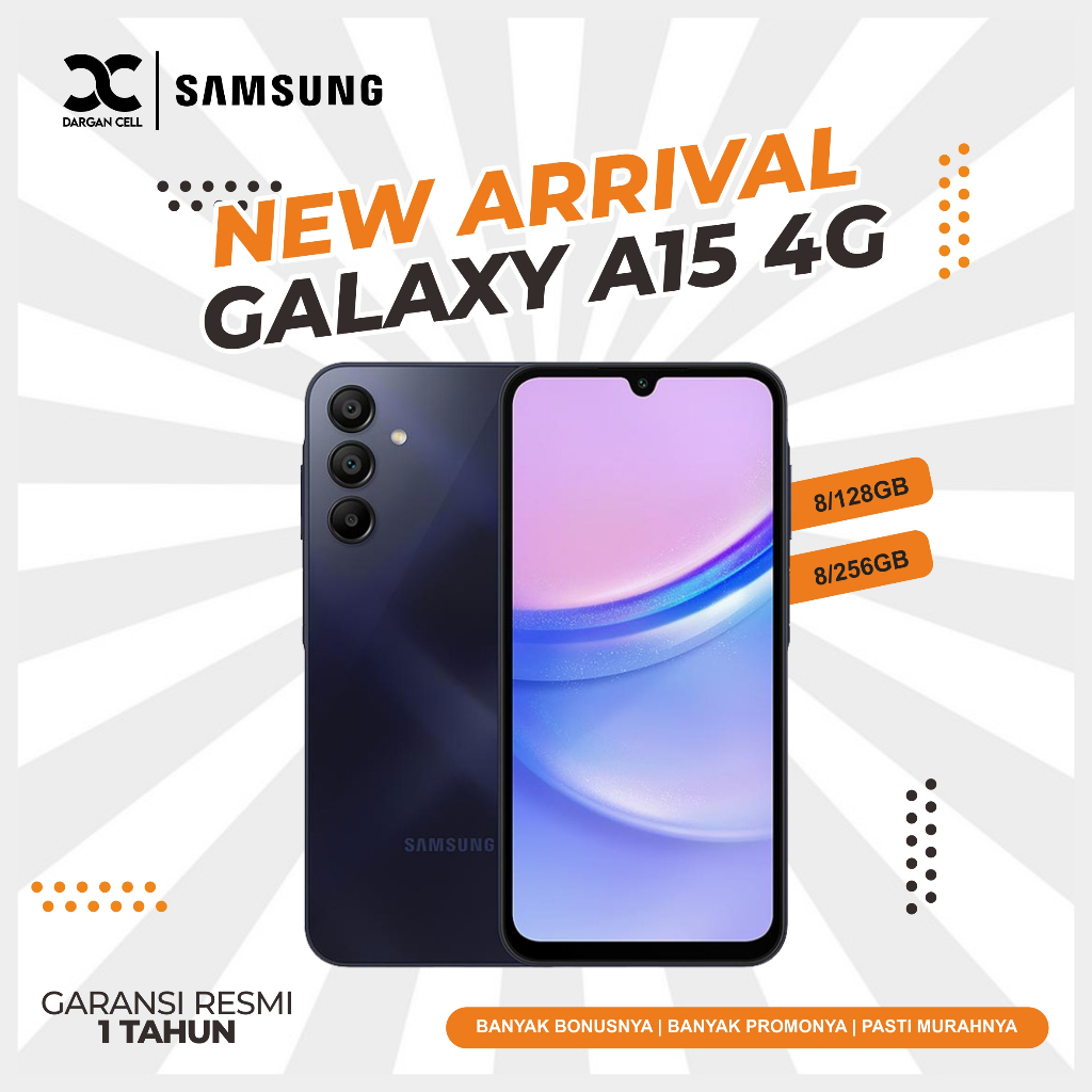 Jual SAMSUNG GALAXY A15 4G 8/128GB 8/256GB GARANSI RESMI 1 TAHUN ...