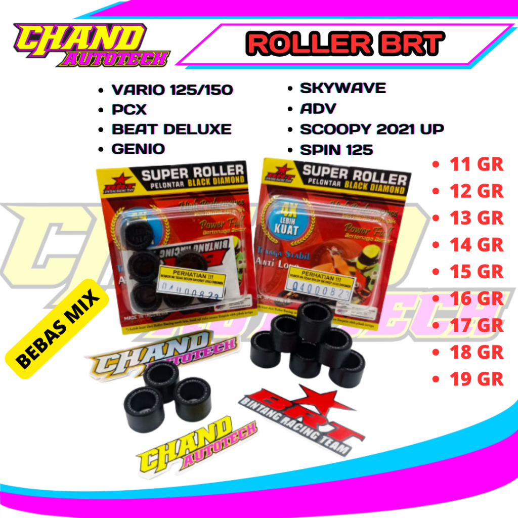 Jual Roller BRT Genio Pcx Vario 125 150 160 Beat Deluxe 150 160 Spin Skywave Skydrive Roler Brt ...