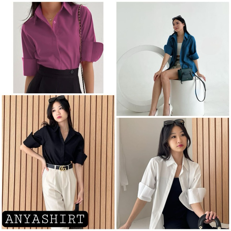 Jual ANYA BASIC SHIRT / KEMEJA BASIC WANITA | Shopee Indonesia