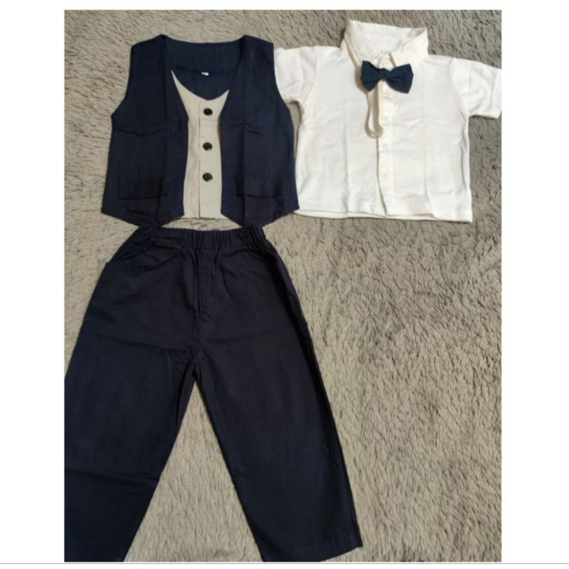 Jual Setelan Kondangan Rompi Anak 3in1 (tuxedo) | Shopee Indonesia