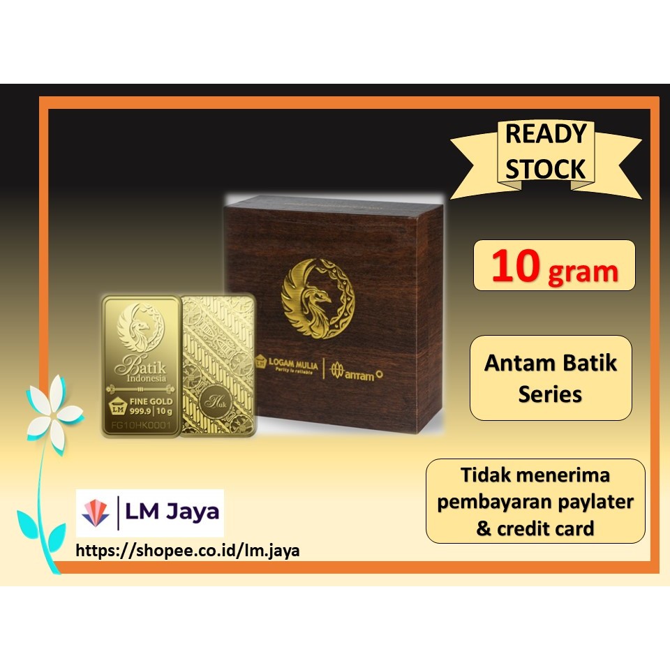 Jual New Batik Series Antam 10 gr Emas Batik Antam 10 gr Emas Batik ...
