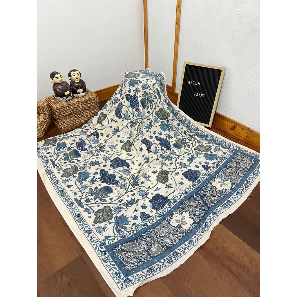 Jual Kain Batik SOLO motif bunga teratai pastel warna dasar Broken ...