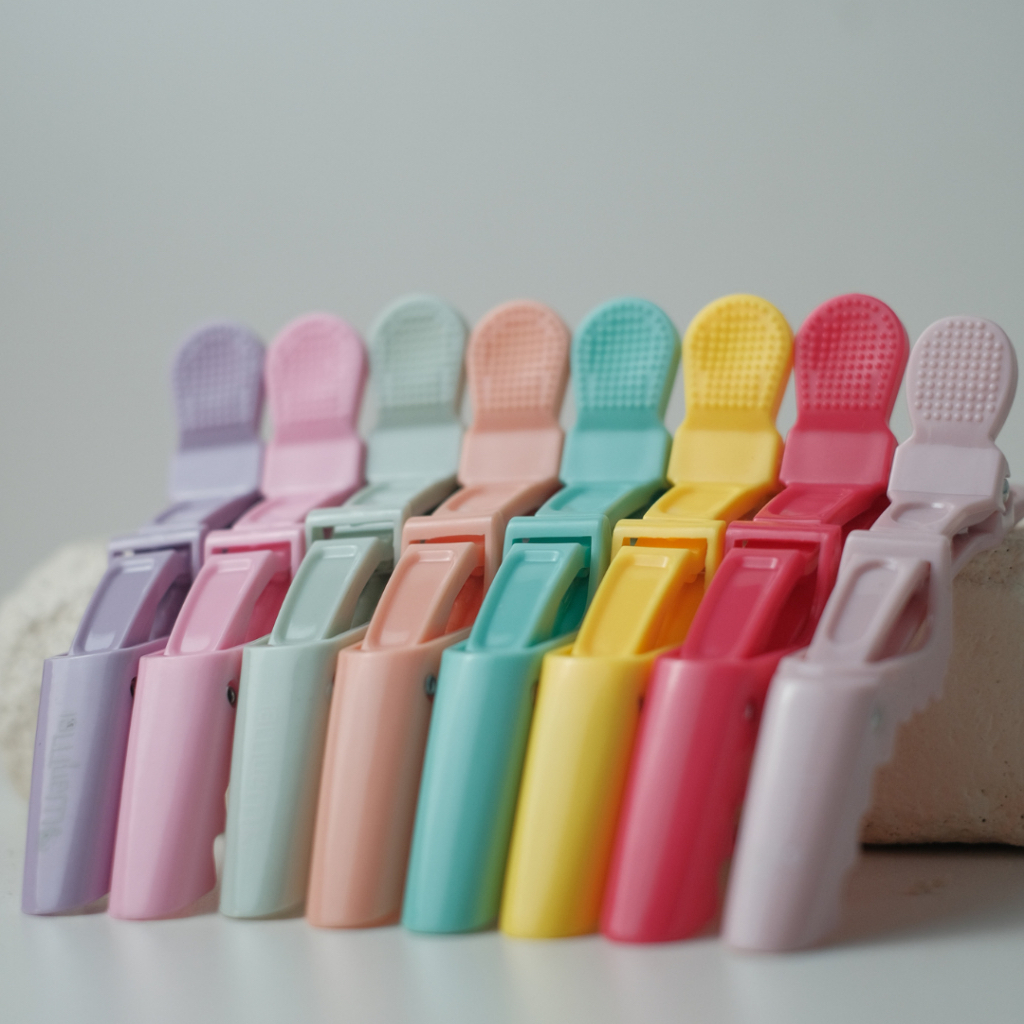 Jual Jepit salon jepit barber jepit buaya warna pastel isi 6pcs ...