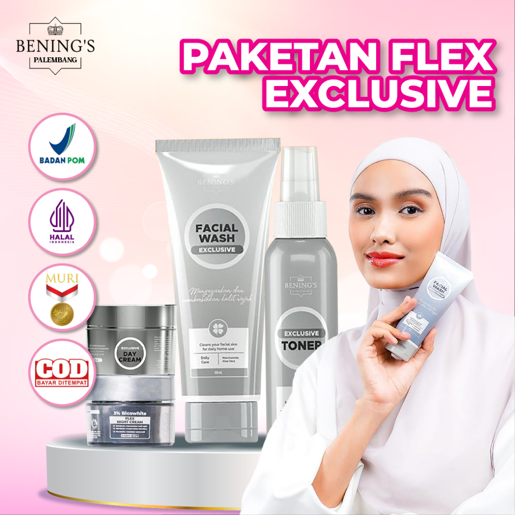 Jual Paket Flex Exclusive Benings | Facial Wash | Toner | Day Cream ...