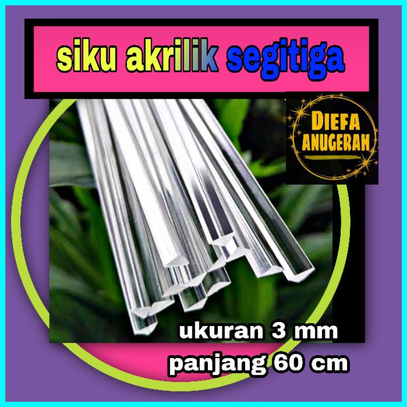 Jual Rel siku segitiga akrilik/Akrilik siku segitiga 3mm | Shopee Indonesia