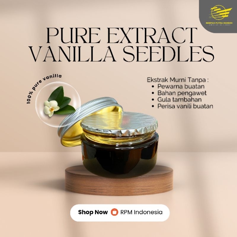 Jual Pure Extract Vanilla (Non Alcohol Extract) | Shopee Indonesia