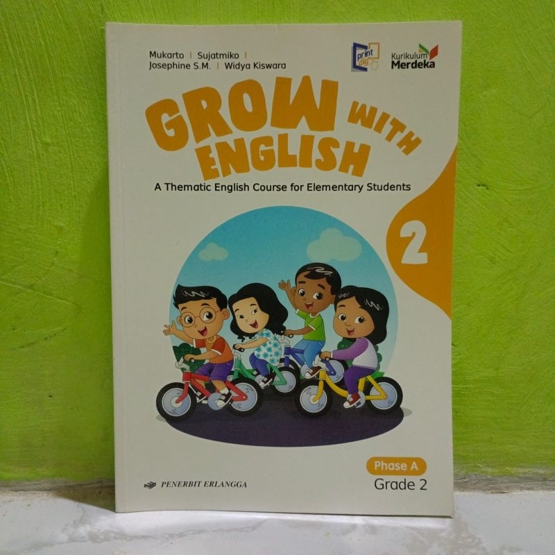Jual ORIGINAL BUKU GROW WITH ENGLISH PHASE A GRADE 2 KELAS 2 DUA II - A ...