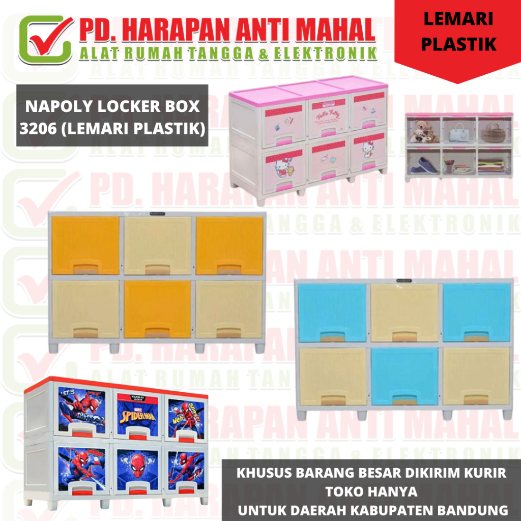 Jual NAPOLY LOCKER BOX 3206 (LEMARI PLASTIK)/NAPOLY LOCKER BOX 3206 ...