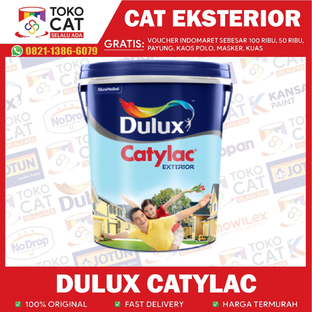 Jual CAT TEMBOK EKSTERIOR | DULUX CATYLAC EKSTERIOR WARNA PUTIH 5 KG ...