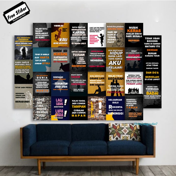 Jual WALL DECOR POSTER DINDING TERBARU WARNING & QUOTES LOCAL/ FREE ...