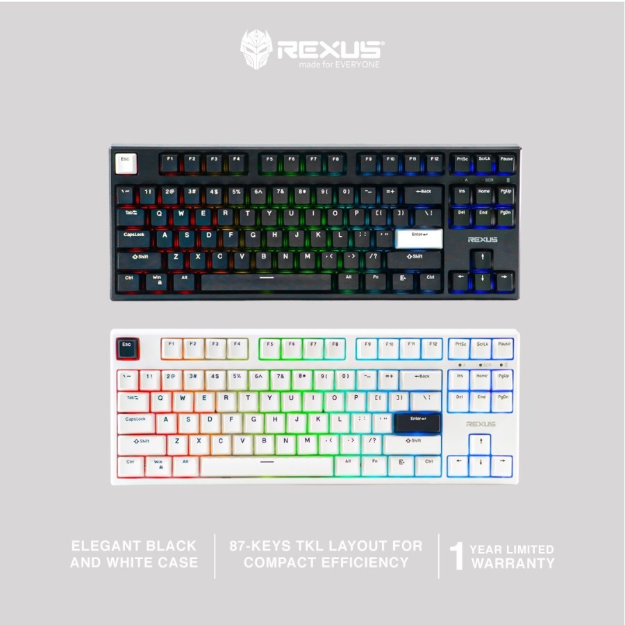 Jual Keyboard REXUS DAIVA RX-D87 South Facing LED Triple Connection ...