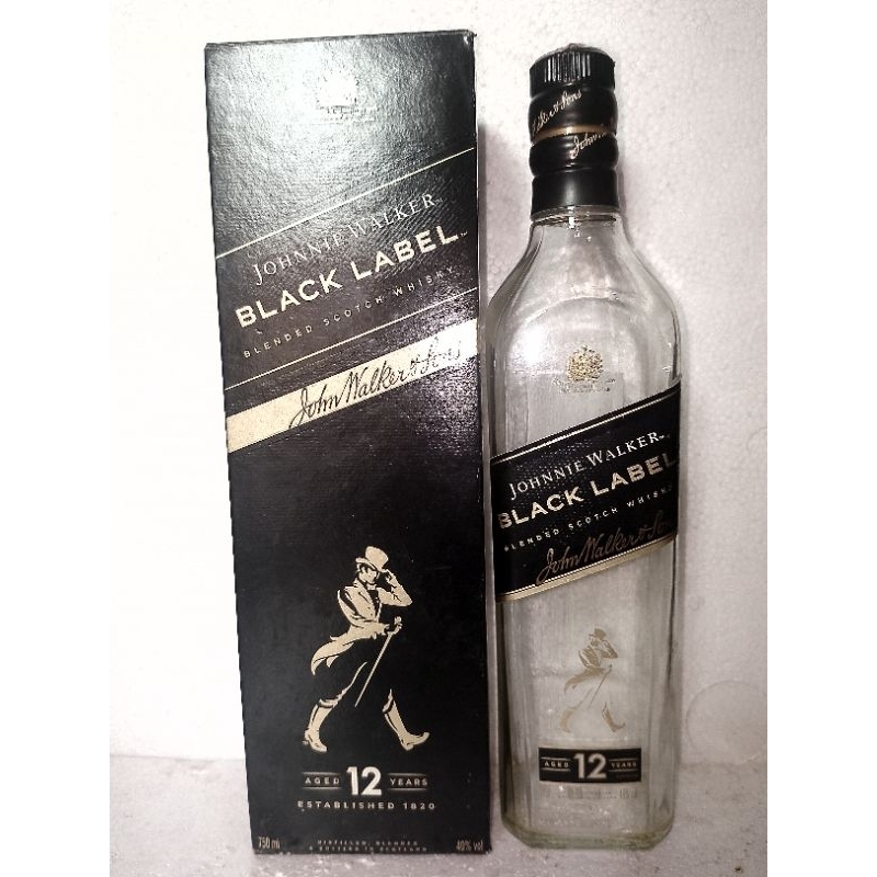 Jual botol bekas minuman import blek lebel+dus | Shopee Indonesia