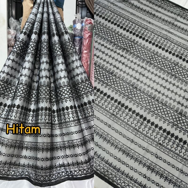 Jual Tile Sapto etnik // Tulle Bordir Motif etnik // Brokat kebaya ...