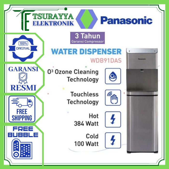 Jual Panasonic Water Dispenser Galon Bawah NY-WDB91DAS Touchless ...