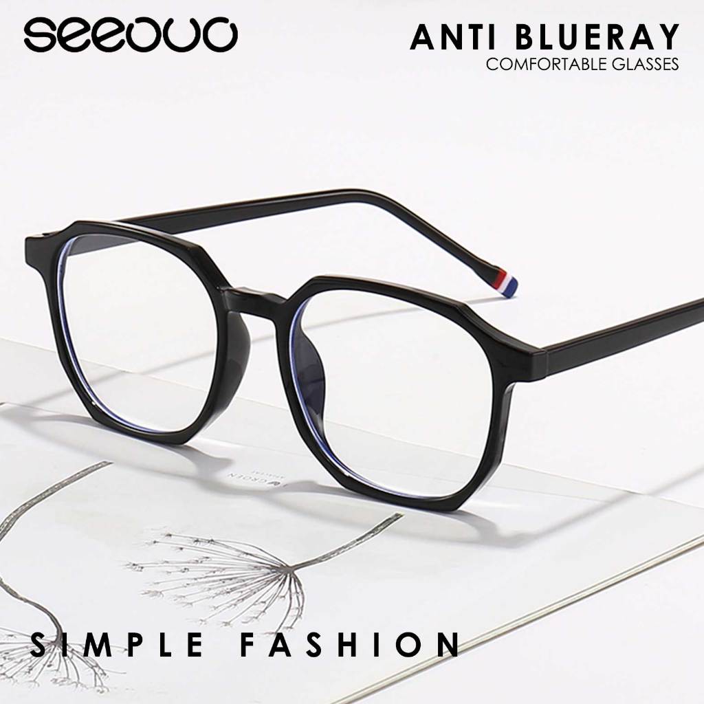 Jual Seeouo Kacamata Antiradiasi Blueray Model Kotak Simpel Stylish Bahan TR90 Ringan Kokoh Pria ...