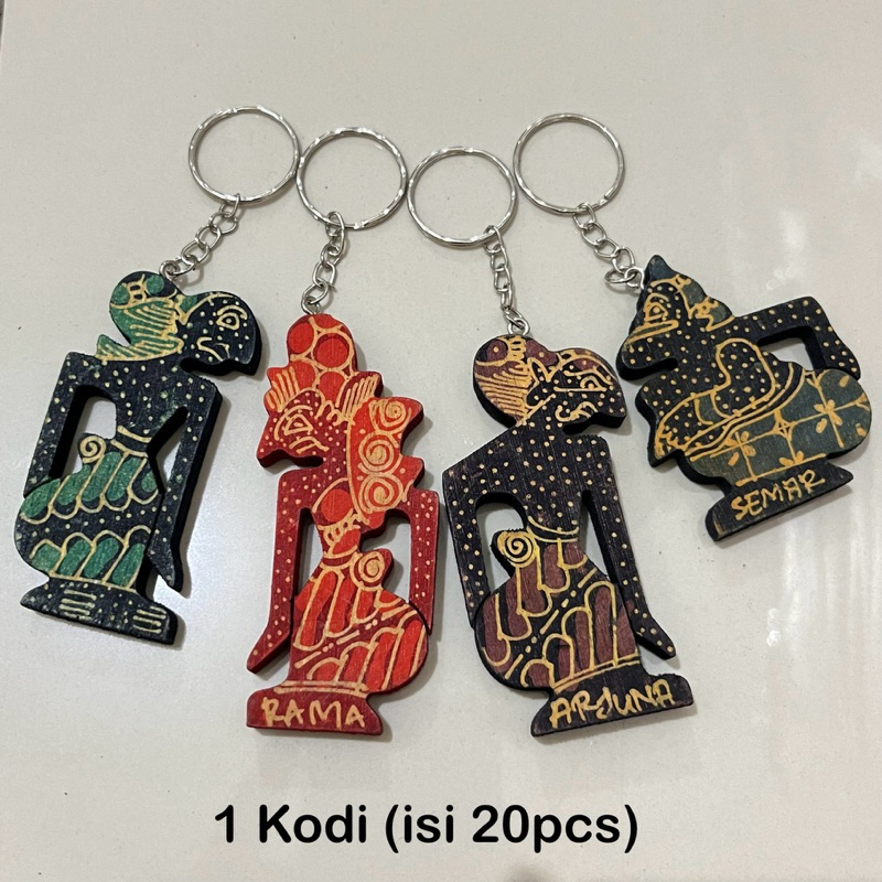 Jual Gantungan Kunci Batik Wayang 1 Kodi (isi 20pcs) Oleh Oleh Souvenir Khas Jogja | Shopee ...