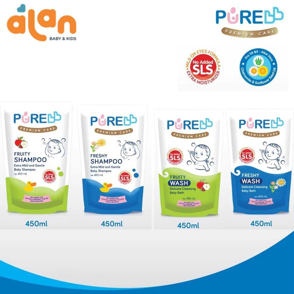 Jual Alan Baby Kids - Pure BB Premium Care Wash/Shampoo Refill 450ml ...